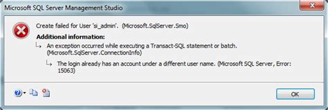 Schema Can T Create User In Sql Server Database Administrators Stack Exchange