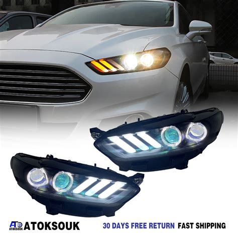 Led Headlight For Ford Fusion 2013 2016 Led Sequential Turn Signal