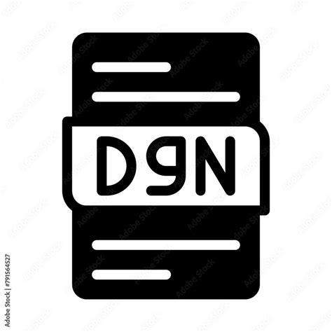 Dgn Format File Type Icons Document Extension Symbol Icon With A