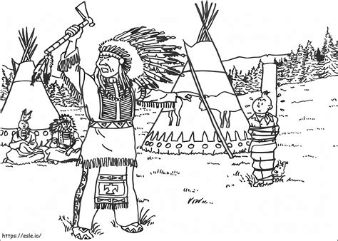 Tintin Arrested Coloring Page