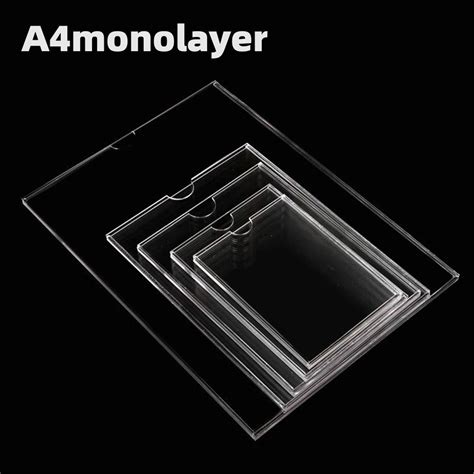 2 Units A3 A4 A5 Wall Sign Clear Acrylic Display Frame With Double Side