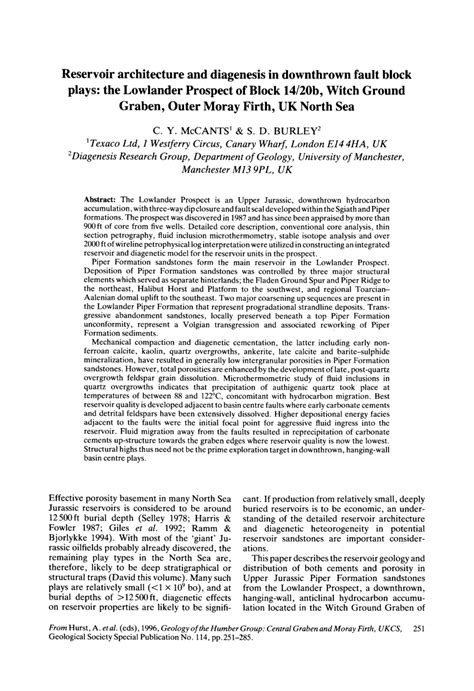 Pdf Reservoir Architecture And Diagenesis In Downthrown Fault Block Plays The Lowlander