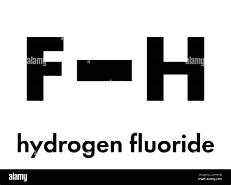 Hydrogen Fluoride Hf Molecule Skeletal Formula Stock Vector Image
