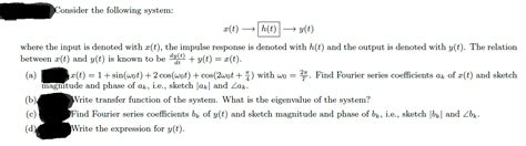solved consider the following system x t h t y t where