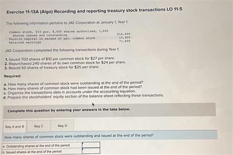 solved exercise 11 13a algo recording and reporting
