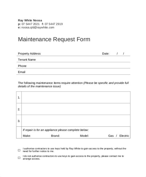 Free 12 Sample Repair Request Forms In Ms Word Pdf
