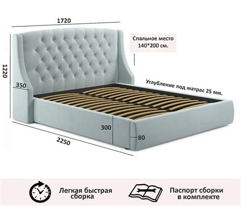 В продаже 🚩 Кровать Stefani 140х200 мятного цвета с подъемным ...
