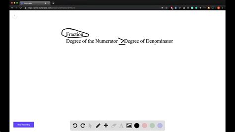Solved Fill In The Blanks For A Rational Function When The Degrees