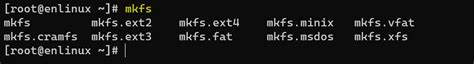 Mkfs Command Examples And Usages In Linux Enlinux