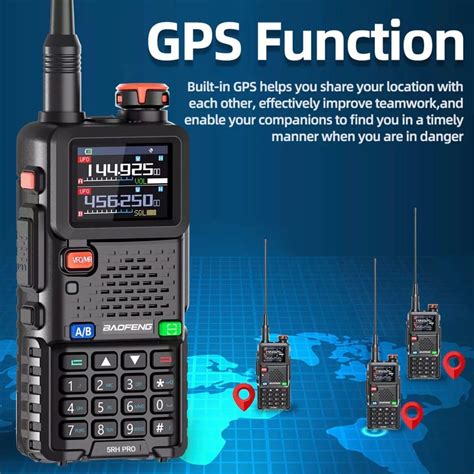 Rechargeable Walkie Talkies 3 X Baofeng Uv 5rh Pro Gps Multi Band Ham