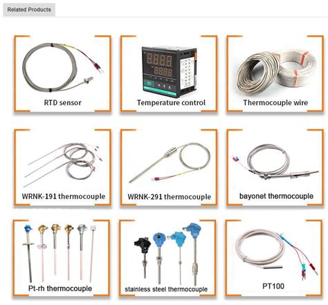 China Customized High Temperature Sensor K Type Thermocouple Price Manufacturers Suppliers