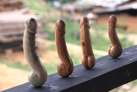Carved Wooden Ceremonial Phalluses Bhutan Pic Carved Wooden Ceremonial Phalluses Bhutan Pic