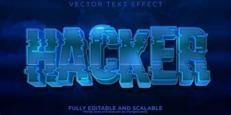 Premium Vector Hacker Text Effect Editable Virus And Attack Text Style