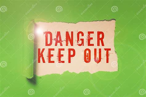 Hand Writing Sign Danger Keep Out Business Concept Warning Restriction Forbidden Keep Away