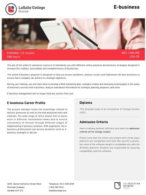 Aec Ecommerce Online Courses Pdfbrochure En Pdf Electronic Business