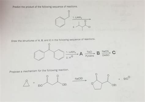 Solved Predict The Product Of The Following Sequence Of