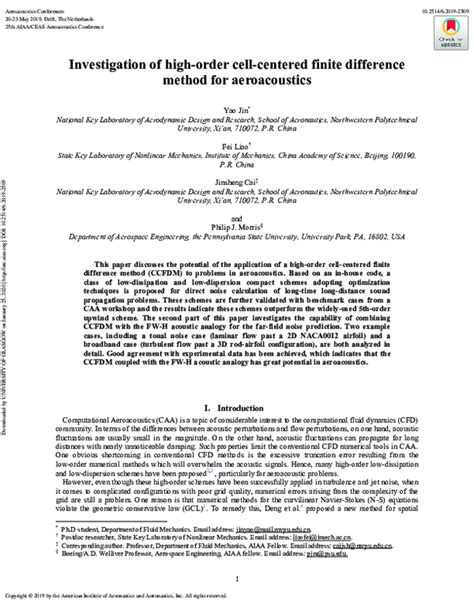 Pdf Investigation Of High Order Cell Centered Finite Difference