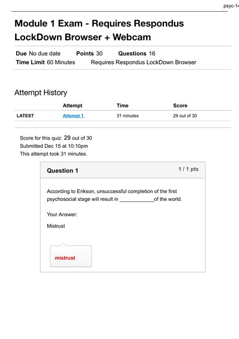 PSYC 140 DEVELOPMENTAL Lifespan PSYCHOLOGY Module 1 Exam Module 2