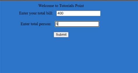 Simple Bill Splitter Application Using Java Servlets
