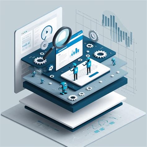 Composition With Web Optimization Symbols Premium Ai Generated Image