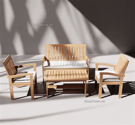 户外家具blender模型布的10 Blender布的
