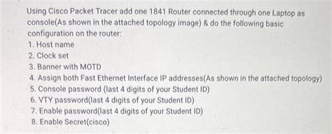 Using Cisco Packet Tracer Add One 1841 Router