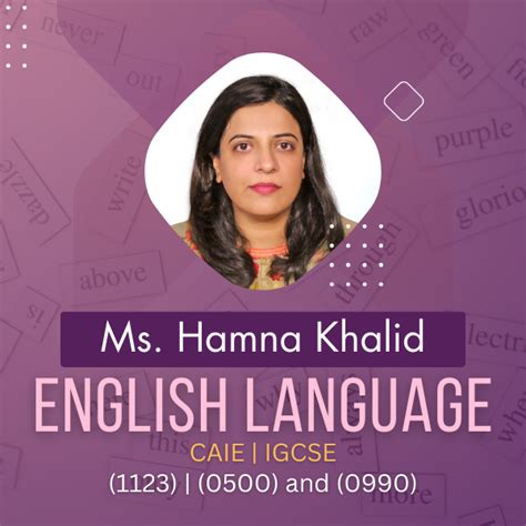 Ms Hamna Khalid English Language Eduqode