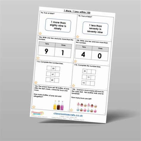 Year 1 1 More 1 Less Within 100 Varied Fluency Resource Classroom Secrets