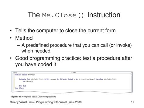 Ppt Clearly Visual Basic Programming With Visual Basic 2008