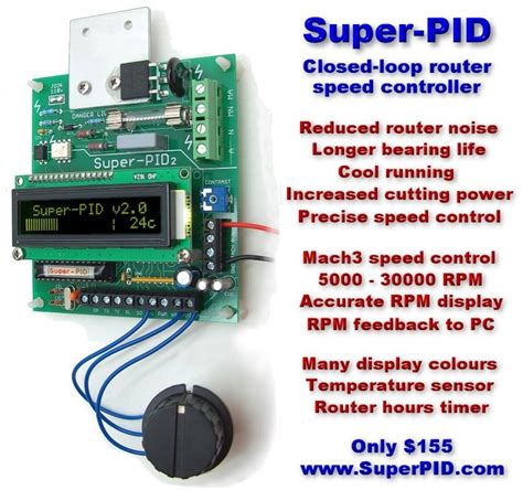 SuperPID Com Super PID Closed Loop Router Speed Controller Router Arduino Cnc Diy Cnc