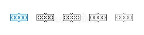car gasket line icon isolated on white background stock vector