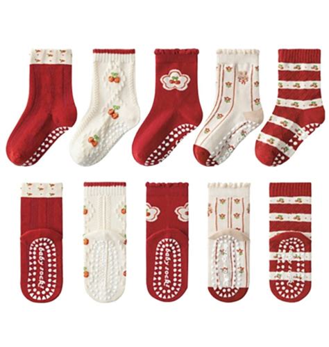 미끄럼방지 유아 아동 여아 초등 아기 주니어 양말 논슬립 사계절 5켤레 세트 티몬