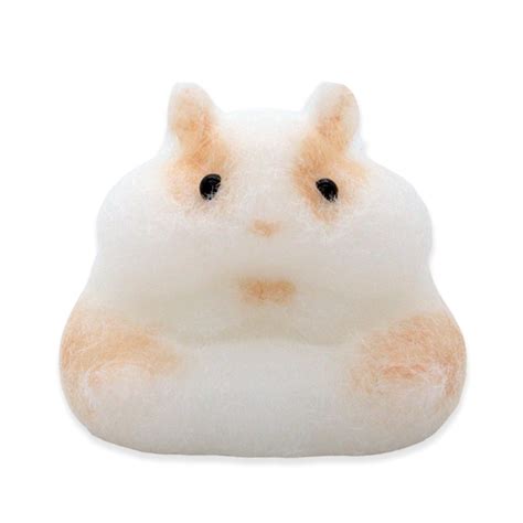 Cute Flocking Hamster Squishy Handmade Silicone Tabasquishy