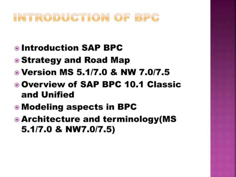 Sap Bpc PPT