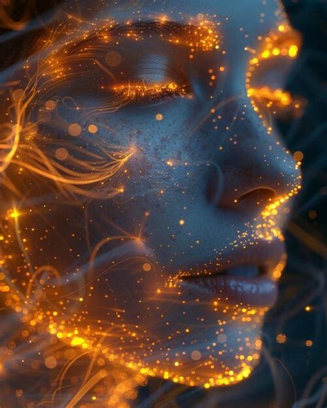 Premium Photo Digital Particles Forming A Human Face Wallpaper