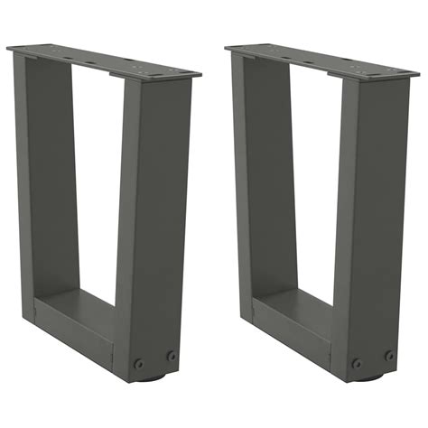 Vidaxl Patas Para Mesa Comedor Forma V 2 Uds Antracita 40x30 313 Cm