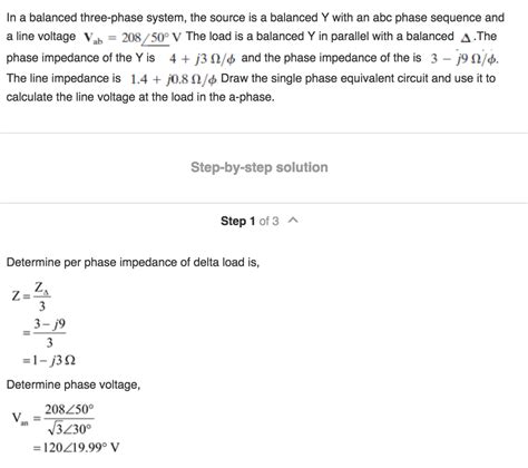solved problem 4 4 of 11 in a balanced three phase system