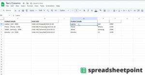 Split Text Into Columns In Google Sheets Or Excel Spreadsheet Point