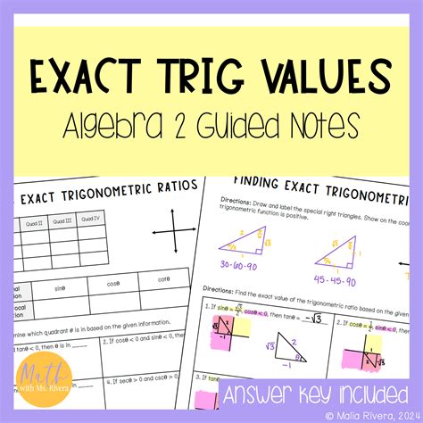 radical functions guided notes bundle for algebra 2 made by teachers