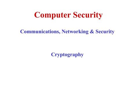 7 Cryptography In Mobile Security In Network Ppt