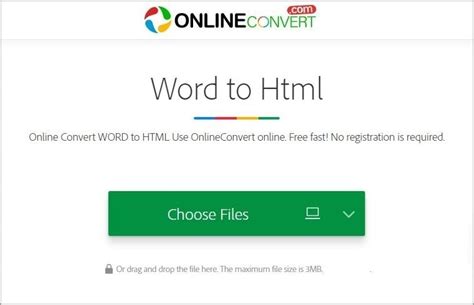 come convertire le tabelle di word in html
