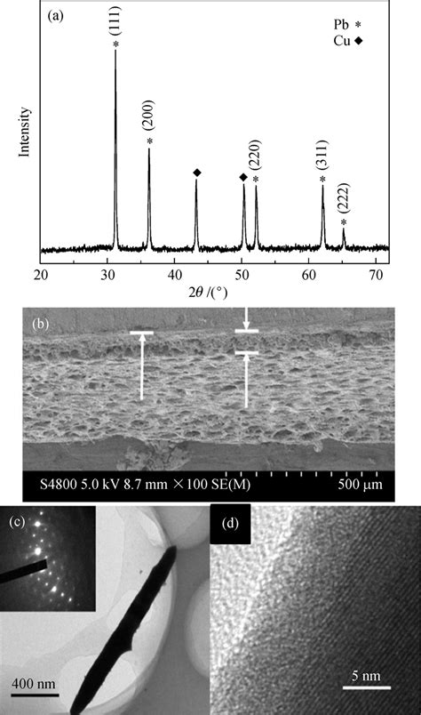A Typical Xrd Pattern B Sem Image Of The Crosssection Of The Download Scientific Diagram