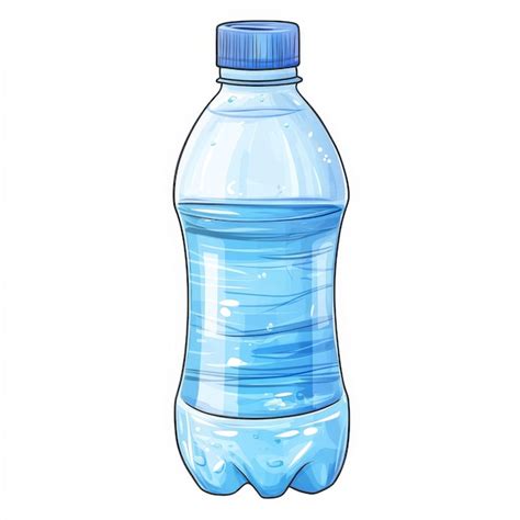 Cartoon Water Bottle Clip Art Drink More Water Set H2o Vector