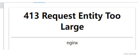 请求接口 Nginx 报错 413 Requst Entity Too Latrge 的错误解决方法413 Required Csdn博客