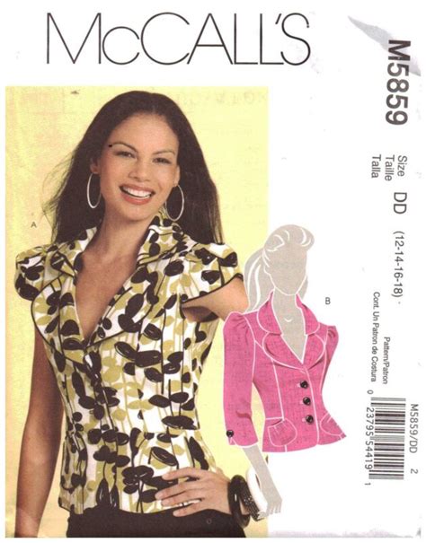Mccalls M5859 Jackets Size Dd 12 14 16 18 Uncut Sewing Pattern