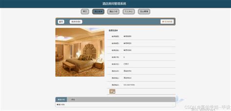 Springboot毕设 酒店房间管理系统程序论文 Csdn博客