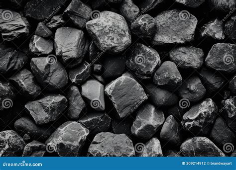 Pile Of Black Rocks Side By Side Stock Illustration Illustration Of