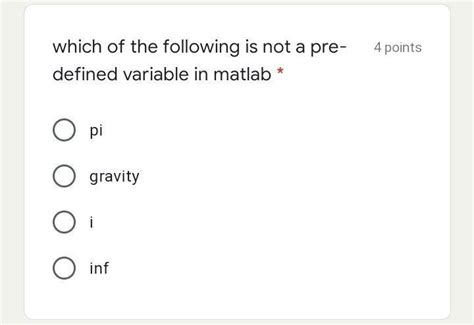 solved 4 points which of the following is not a pre defined