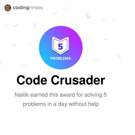 naitik anand on linkedin codingninjas achievements