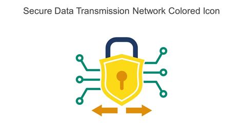 Secure Data Transmission Network Colored Icon In Powerpoint Pptx Png